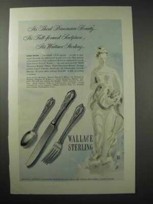 1948 Wallace Rose Point Sterling Silver Silverware Ad | eBay