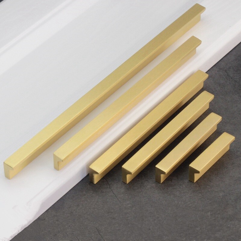 Kitchen Cabinet Pull Handles Brass Drawer Cupboard Door Pull Handles ...