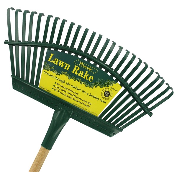 Flexrake 1w 48 in Handle 19 Steel Head Lawn Rake for sale online | eBay