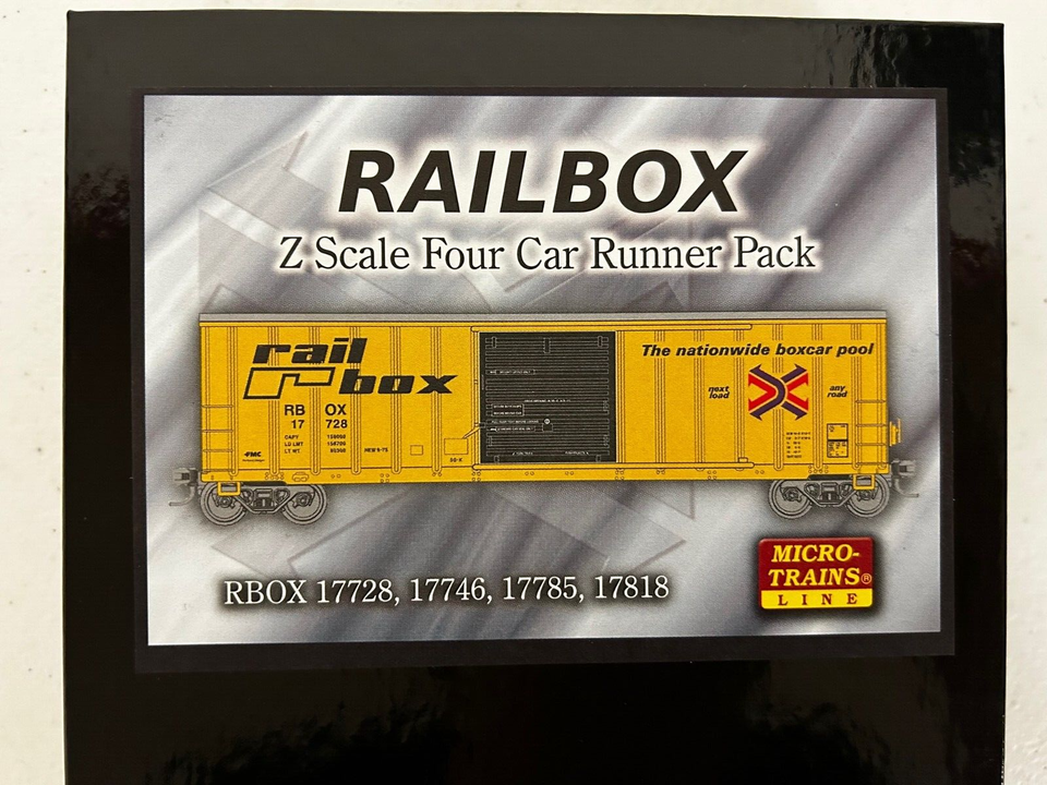 Micro-Trains Rail Box 4 Car Runner Pack 994 00 001 Z scale | eBay