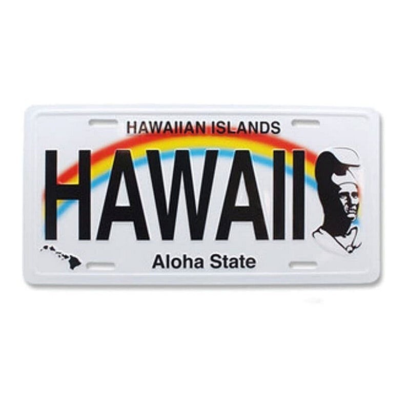 King Kamehameha HAWAII Hawaiian Novelty Aluminum License Plate from ...