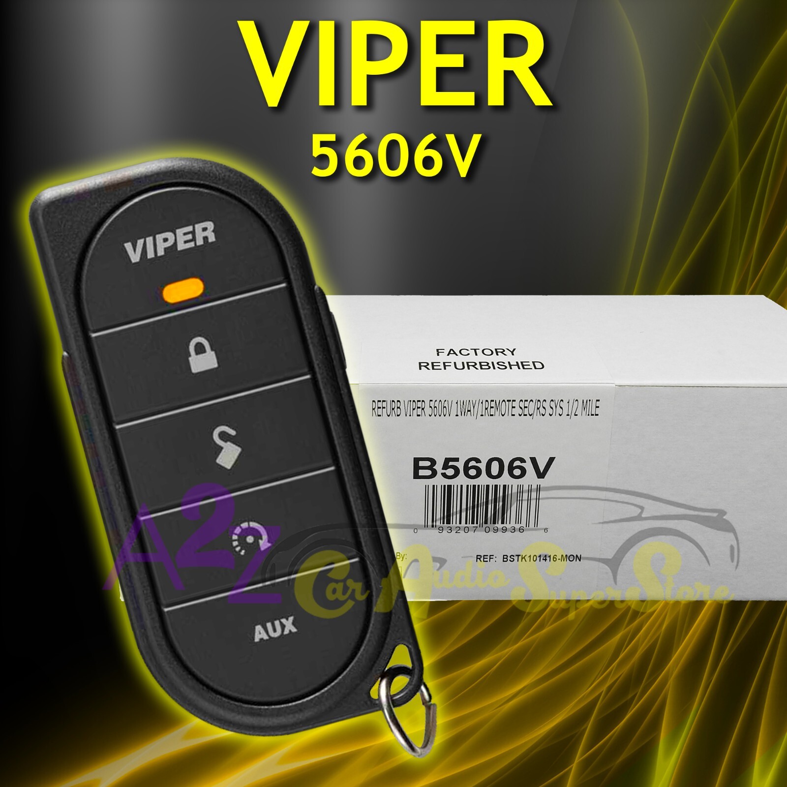 FACTORY REFURBISHED VIPER 5606V 1 WAY CAR ALARM SECURITY AND REMOTE ...