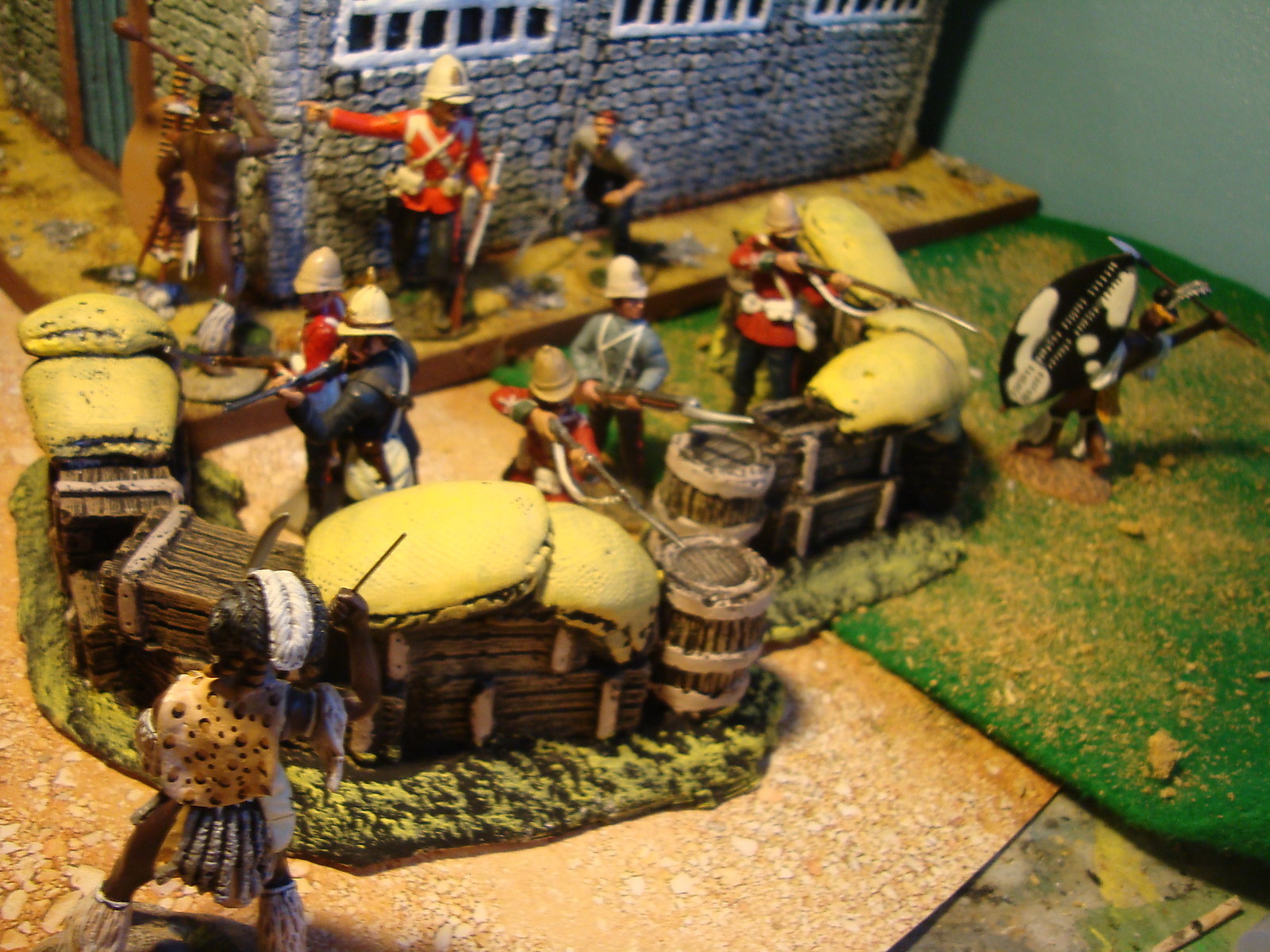 sandbags Boxes Resin 1.32 Painted Rourke' drift Redoubt T5 Zulu War ...