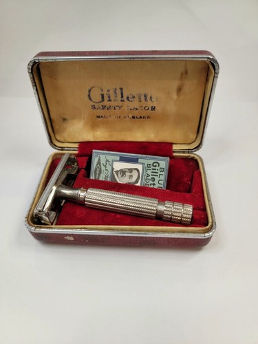 Vintage Old Gillette Aristocrat Safety Razor made in England with Box ...