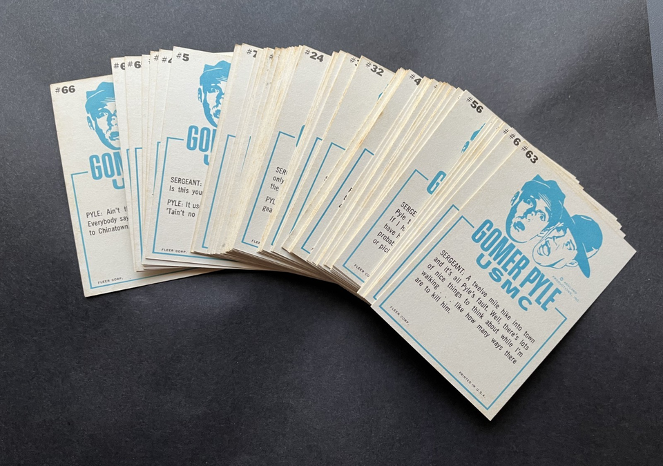 NICE 1965 FLEER GOMER PYLE COMPLETE 66 CARD SET TV Show Shazam! Ex + | eBay