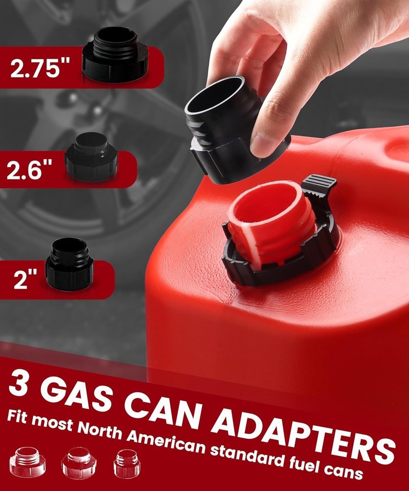 Gas Pump for Gas Can - Battery Powered Gas Can Pump: Automatict Shut ...