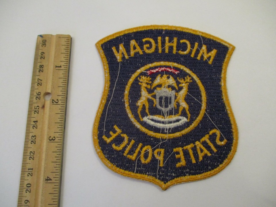 Michigan State Police Patch Sew On State Seal Deer | eBay