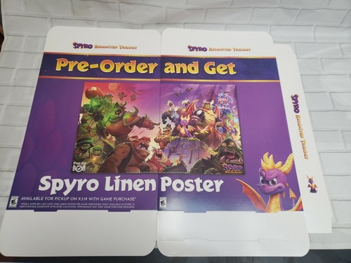 Spyro Reignited Trilogy Big Box Displays 11" x 14.5" x 2" PS4 Xbox ...