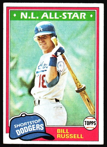 1981 Topps Bill Russell #465 Los Angeles Dodgers | eBay