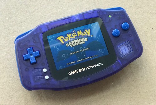 Nintendo Game Boy Advance GBA Clear Purple System 101 V5 IPS LCD ...