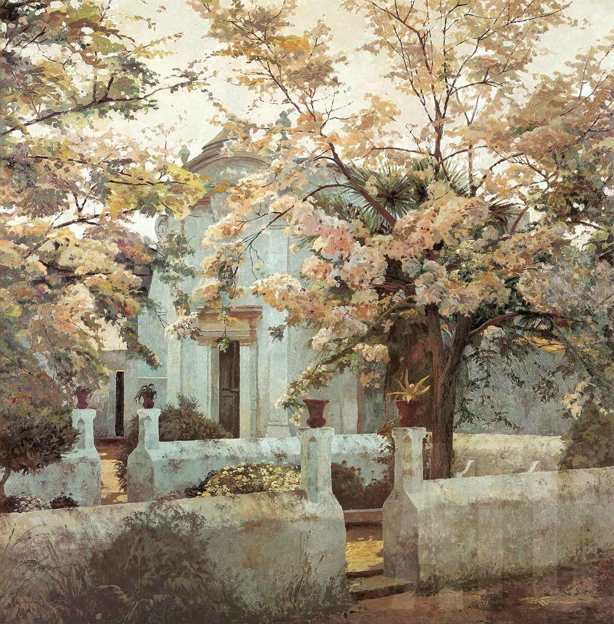 35W"x35H" ERMITA DE BINISAIDA by POCH ROMEU - GRAND ENTRANCE BLOSSOMS ...