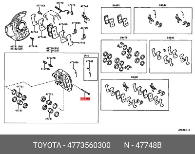 Genuine OE pin disc brake pad, 4773560300 for TOYOTA 47735-60300 | eBay