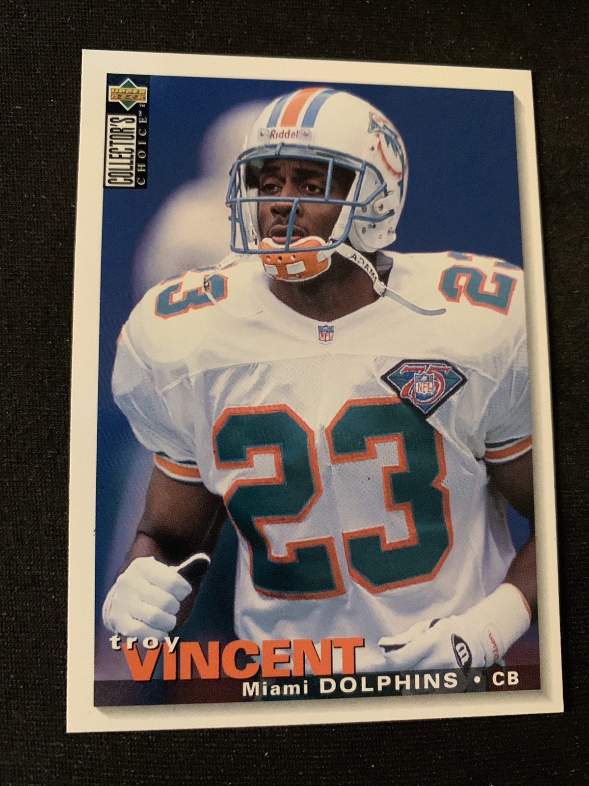 1995 Collector's Choice Card #221 Troy Vincent Miami Dolphins NMMt Free ...