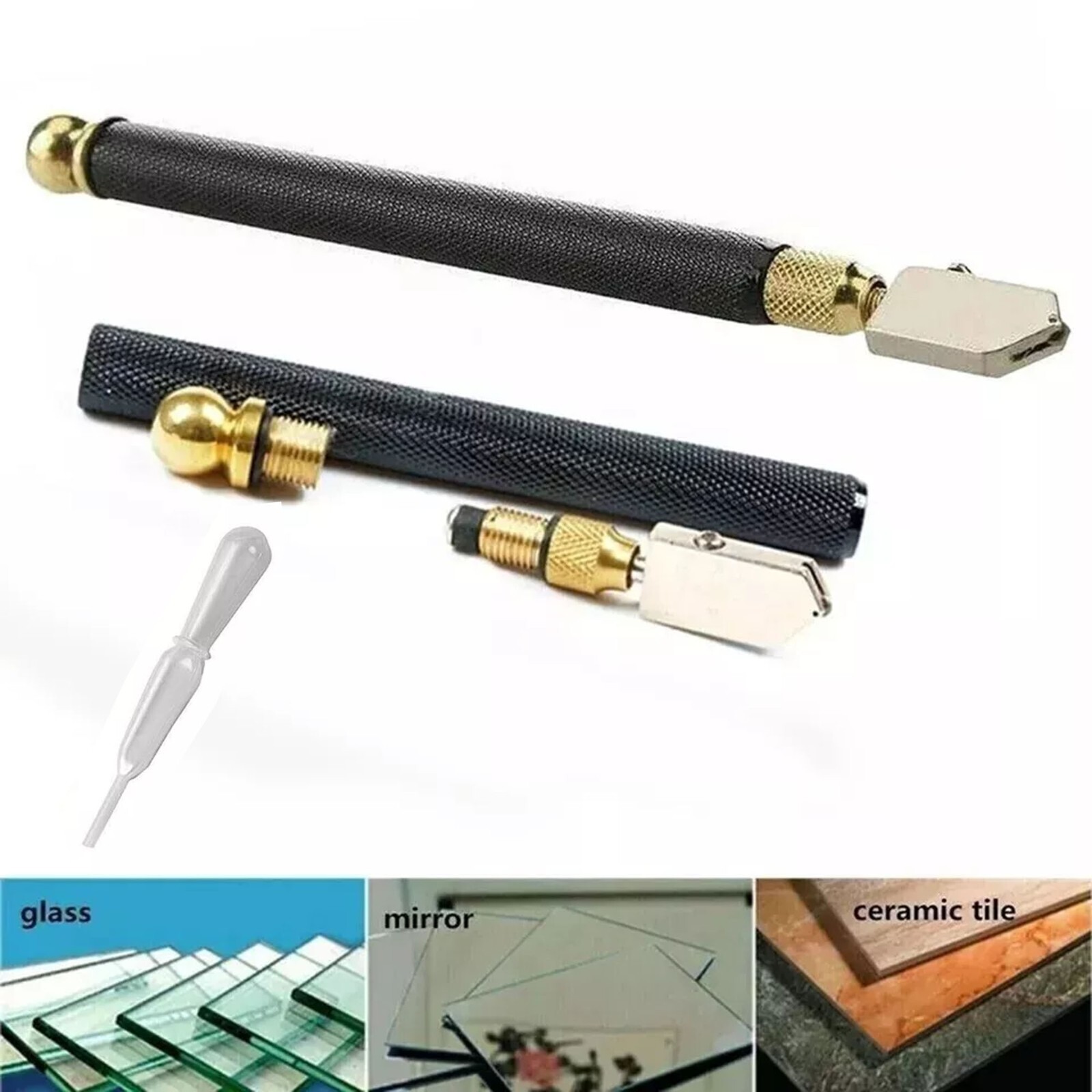 Professional Glass Cutter Oil Lubricated Cutters With Grip Carbide ...