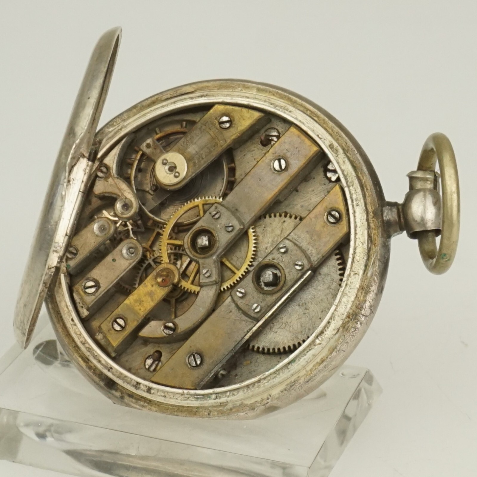 Rare! PERRET Fils Silver Pocket Watch Men's no fusee … - Gem