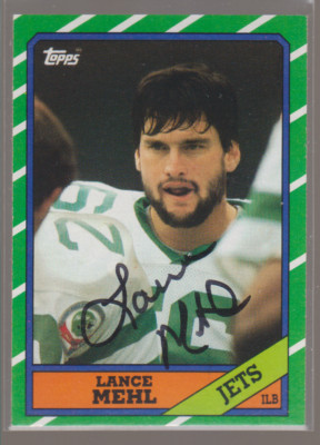Autographed 1986 Topps Lance Mehl - Jets | eBay