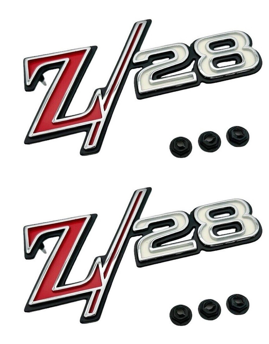 Pair Z28 Front Fender Emblems For 1968 Chevy Camaro | eBay