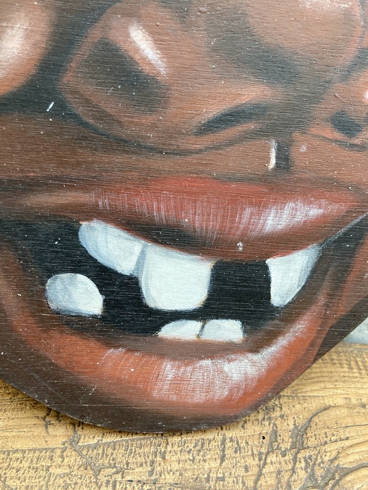 Beautiful Graffiti Painting Panel Wood Portrait Isle Reunion Man Signed ...