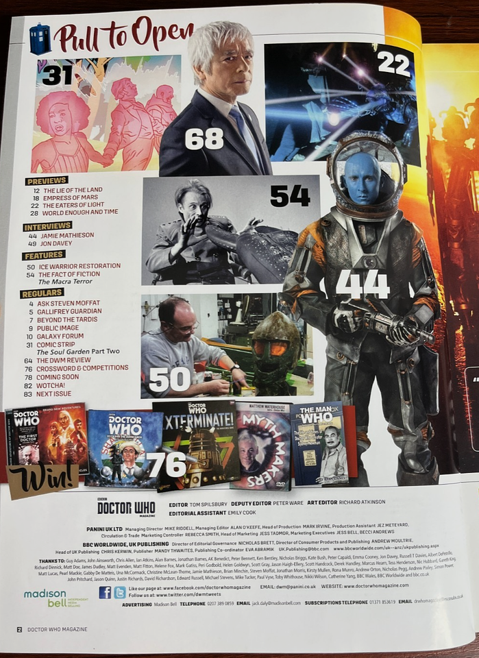 DOCTOR WHO Magazine 513-July 2017 "Old School Cyberman" BBC WorldWide ...