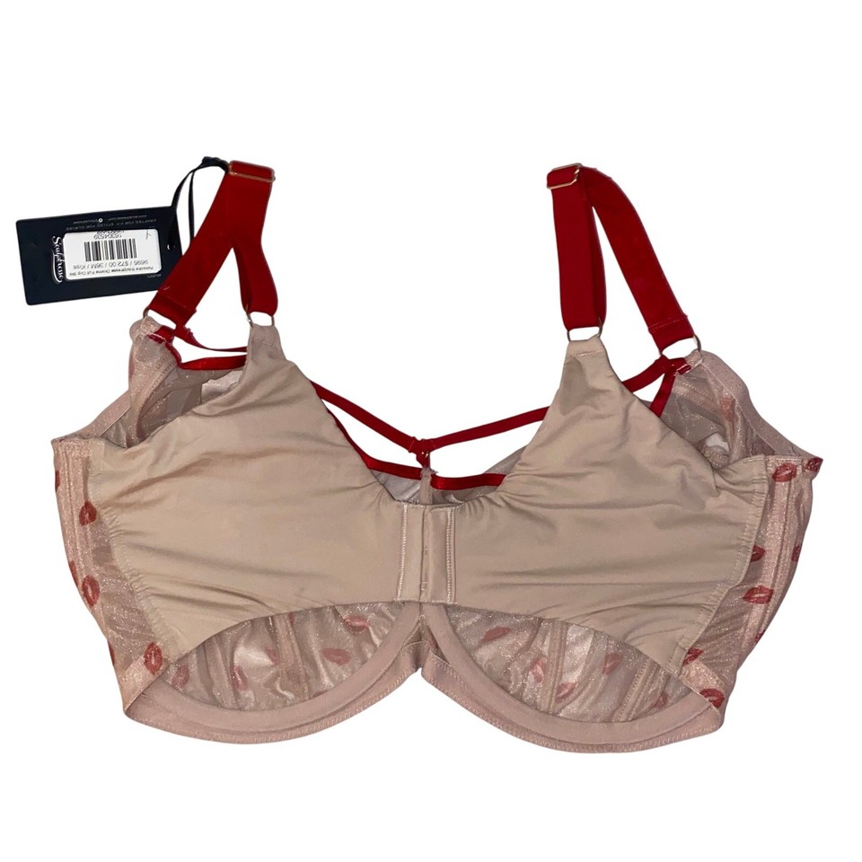 Sculptresse by Panache Dionne Full Cup Bra 36M NWT Kiss Print Sheer ...