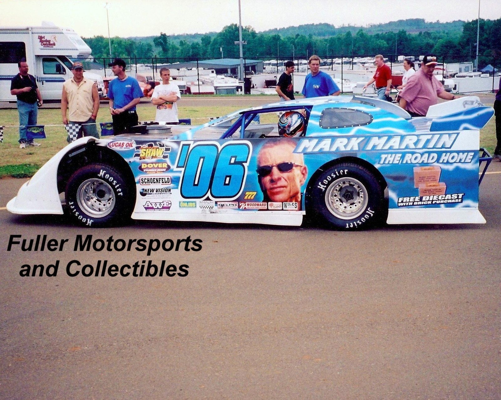 JARED LANDERS MARK MARTIN #06 DIRT LATE MODEL CAR 8X10 PHOTO FORD ...