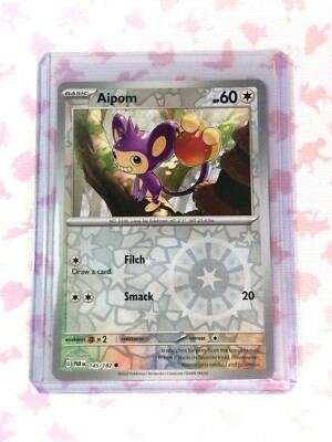 Aipom 145/182 Reverse Holo NM Scarlet & Violet (Paradox Rift) Pokémon ...