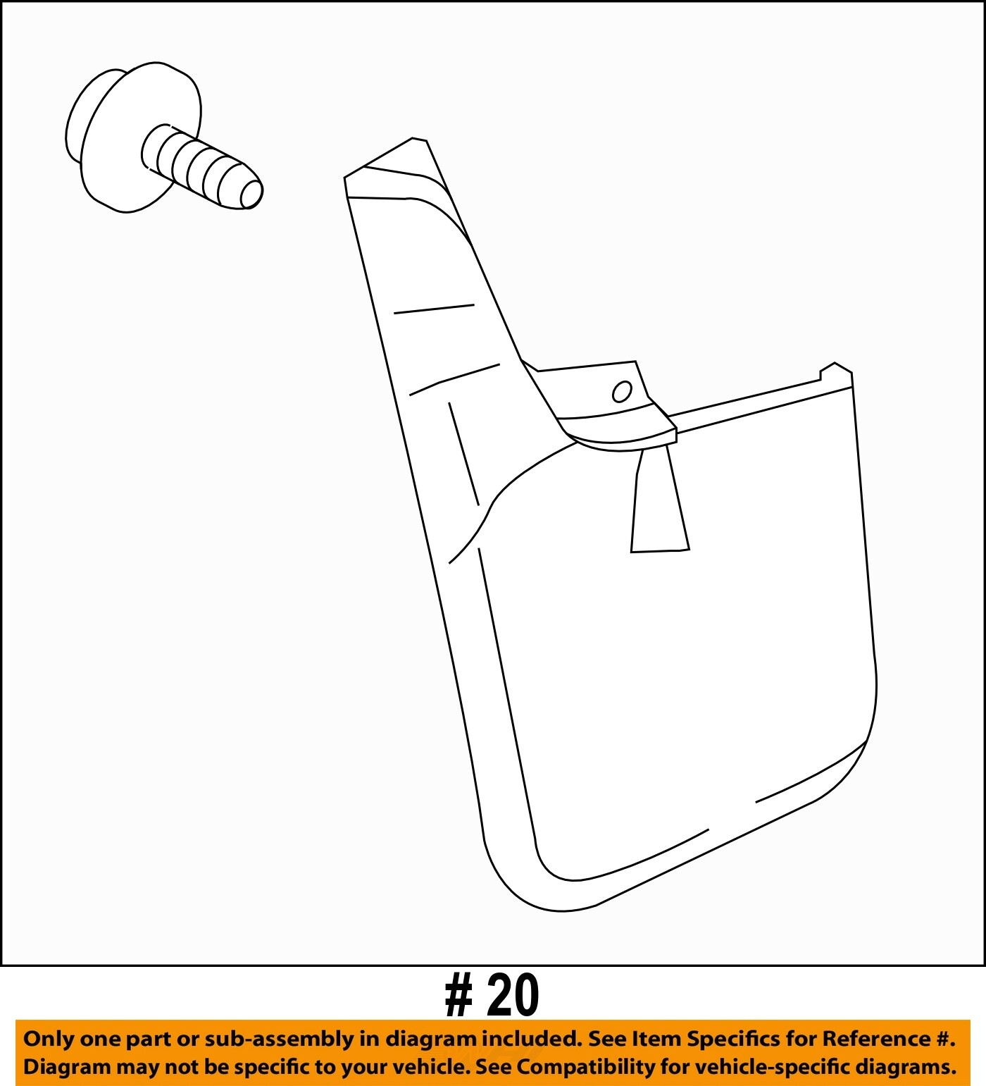 OEM Ford Mud Flaps 1990-2013 Econoline Van Splash Guard FL3Z16A550C E4 ...