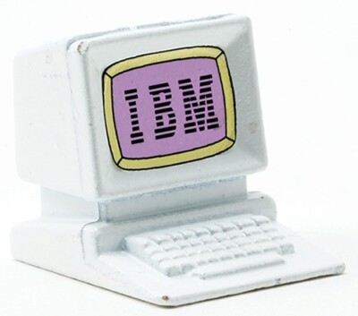 Dollhouse Miniatures 1:12 Scale Computer White #IM65391 | eBay
