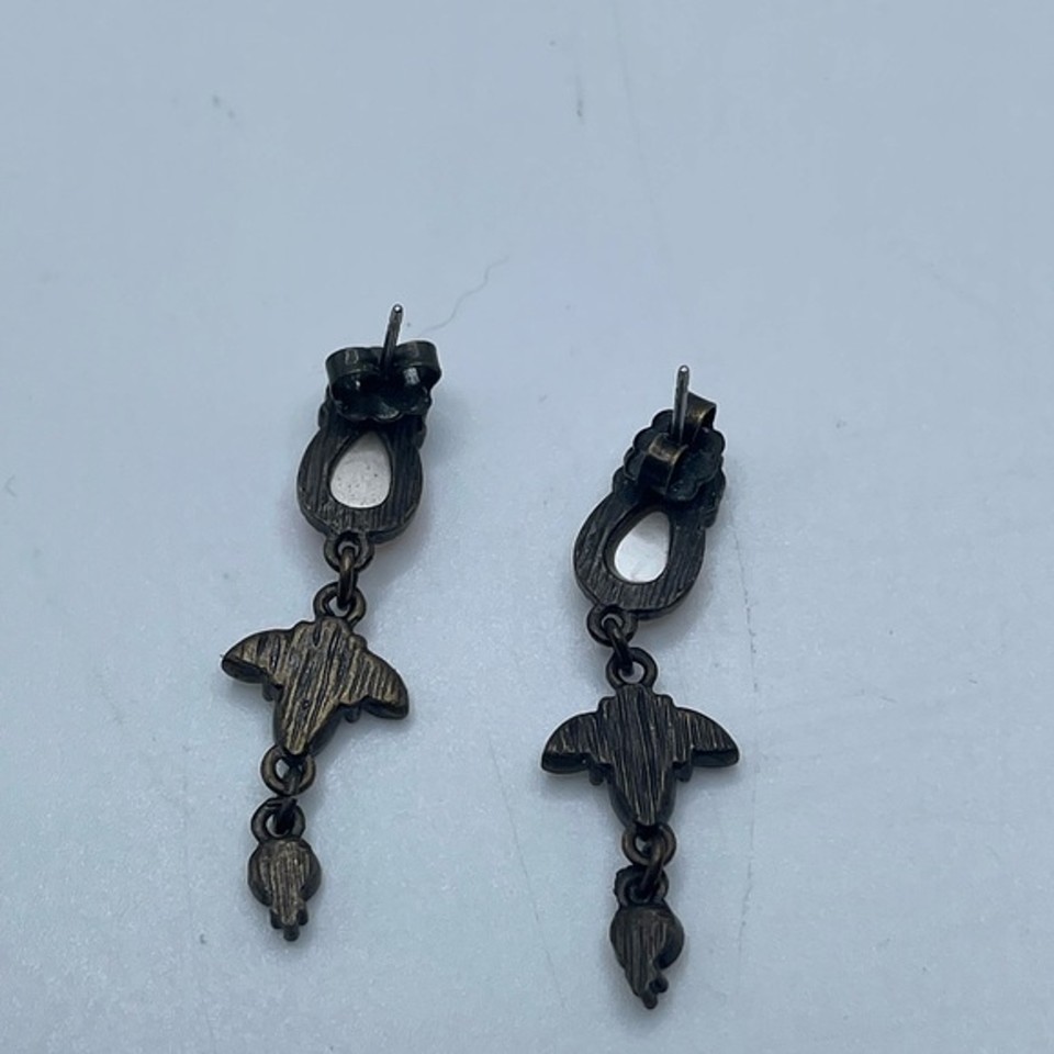 Bohemian Style Post Earrings Golden Topaz With Orange And Green ...