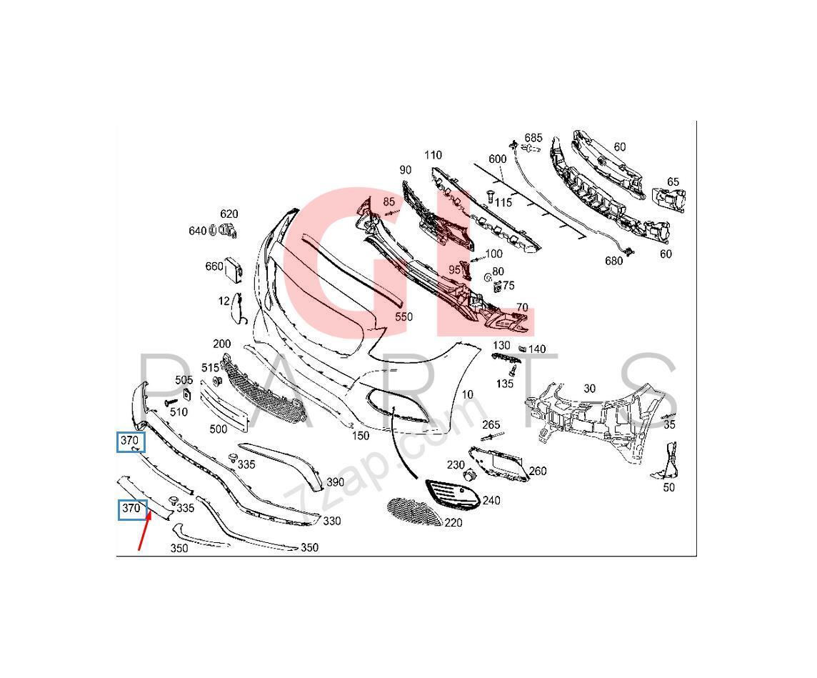 FOR MERCEDES BENZ C W205 2014- Bumper Moulding Trim AMG A2058852700 New ...