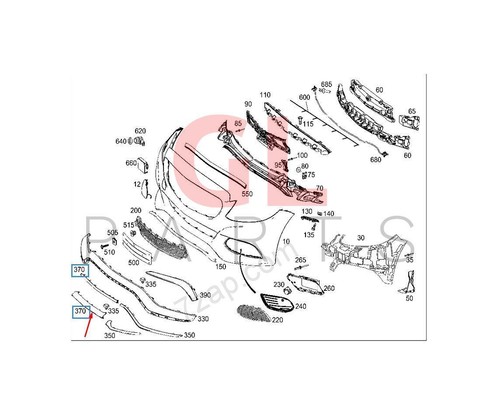 FOR MERCEDES BENZ C W205 2014- Bumper Moulding Trim AMG A2058852700 New ...
