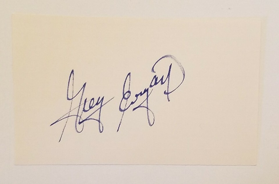 GREG EVIGAN ACTOR AUTOGRAPH SIGNED INDEX CARD 3" X 5" | eBay