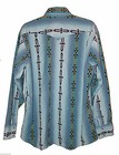 Shirt, Panhandle Slim, Western Cotton Aztec-Print Pearl-Snaps 17-17-1/2 ...