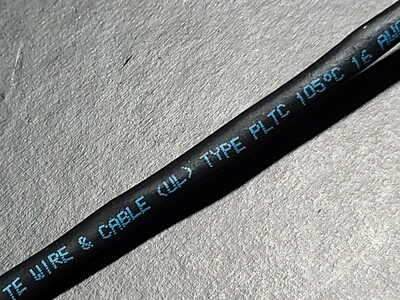 TE Wire & Cable 16/1P PLTC Type JX Solid Thermocouple Extension PLTC ...