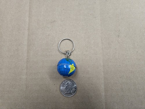 World Globe Atlas Map Vintage Keychain Key Chain Ring Loop Holder ...