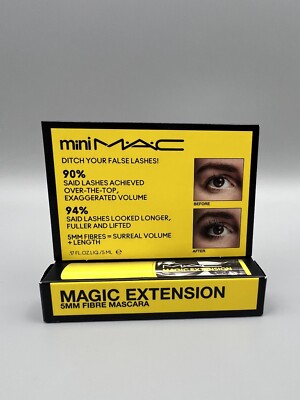 MAC Magic Extension 5MM Fibre Mascara #Extensive Black# Mini size 5ml/0 ...