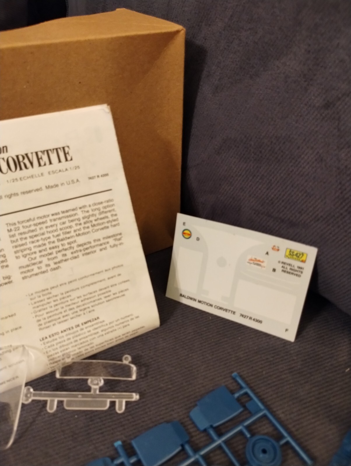 Vintage 1991 Revell 1969 Chevrolet Baldwin Motion Corvette Model Kit | eBay