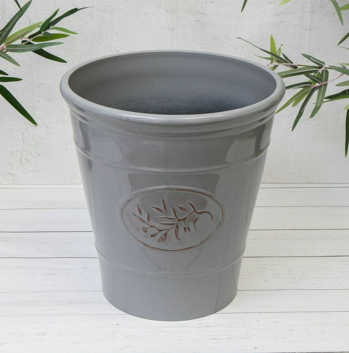 Gray Ceramic Flower Pots