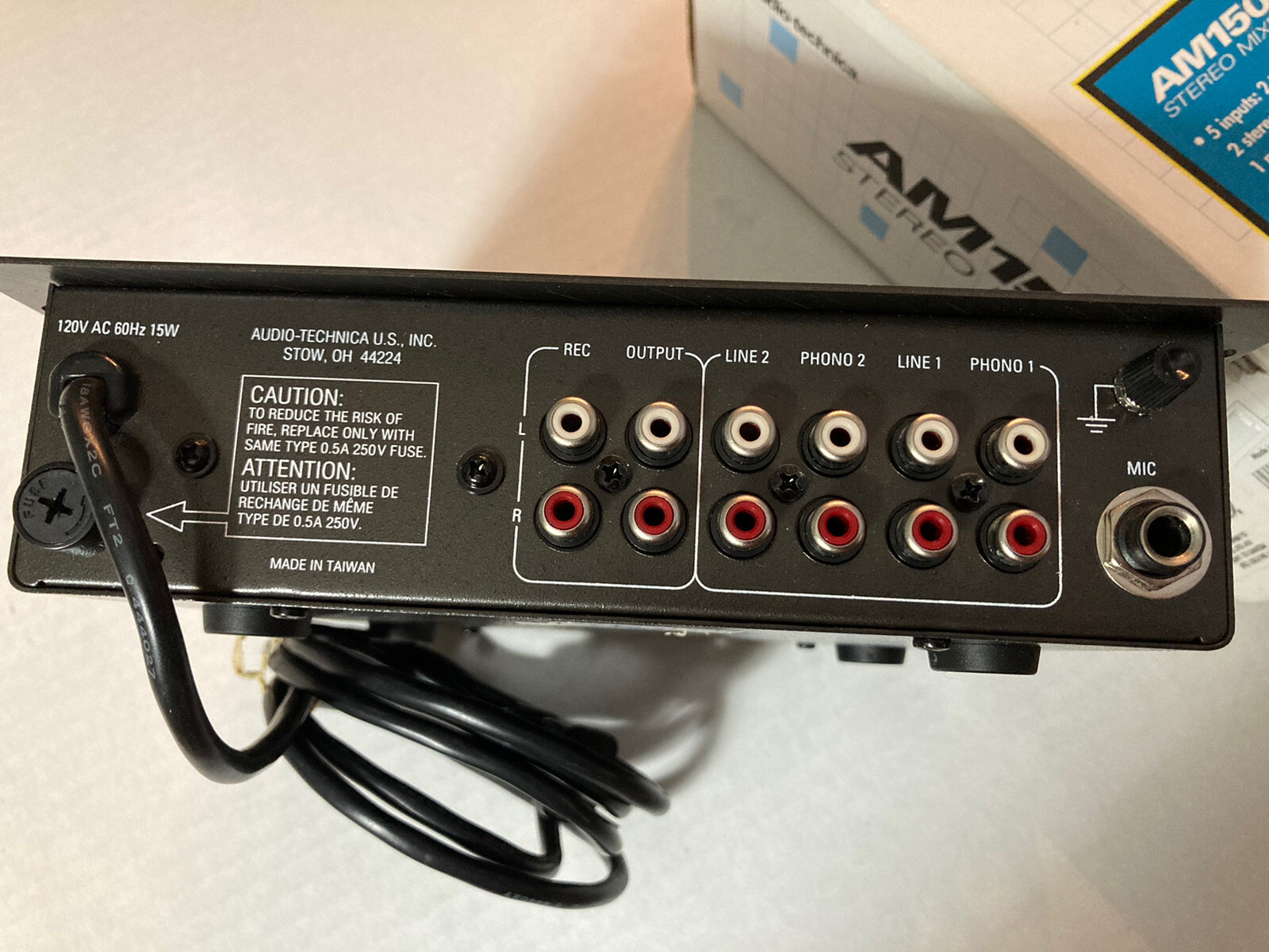 Audio-Technica AM150 2 Channel Analog Stereo Mixer With Talk-over for ...