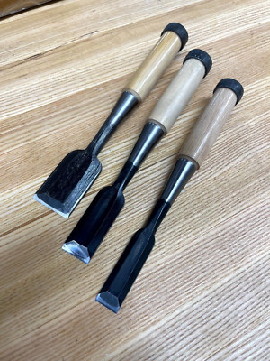 Japanese Chisels - Blue Steel Bench Chisels - Set of 3 - Brand New | eBay