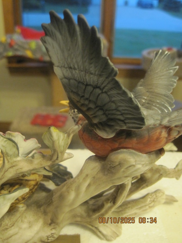 Vintage Robins with Nest and Eggs Sculpture Figurine By Goto Original ...