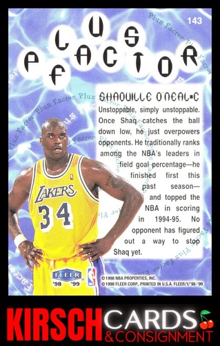1998-99 Fleer Tradition #143 Shaquille O'Neal | eBay