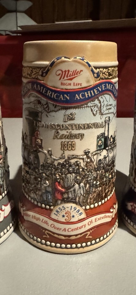 Entire Set Of 5 Miller High Life Beer Steins - Great American ...