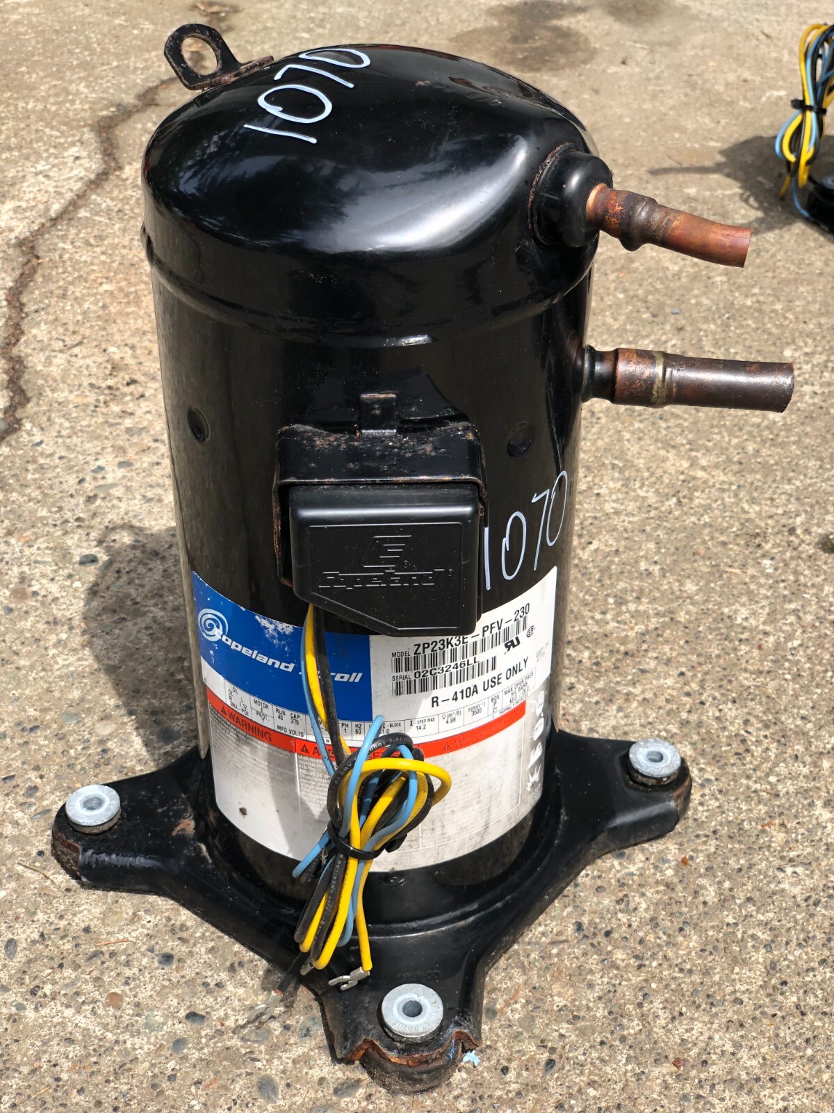 COPELAND ZP23K3E-PFV-230 AC SCROLL COMPRESSOR R-410A | eBay