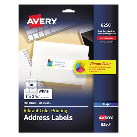 AVERY DENNISON 8250 Inkjet Address Labels, 30Sheets,PK600 | eBay