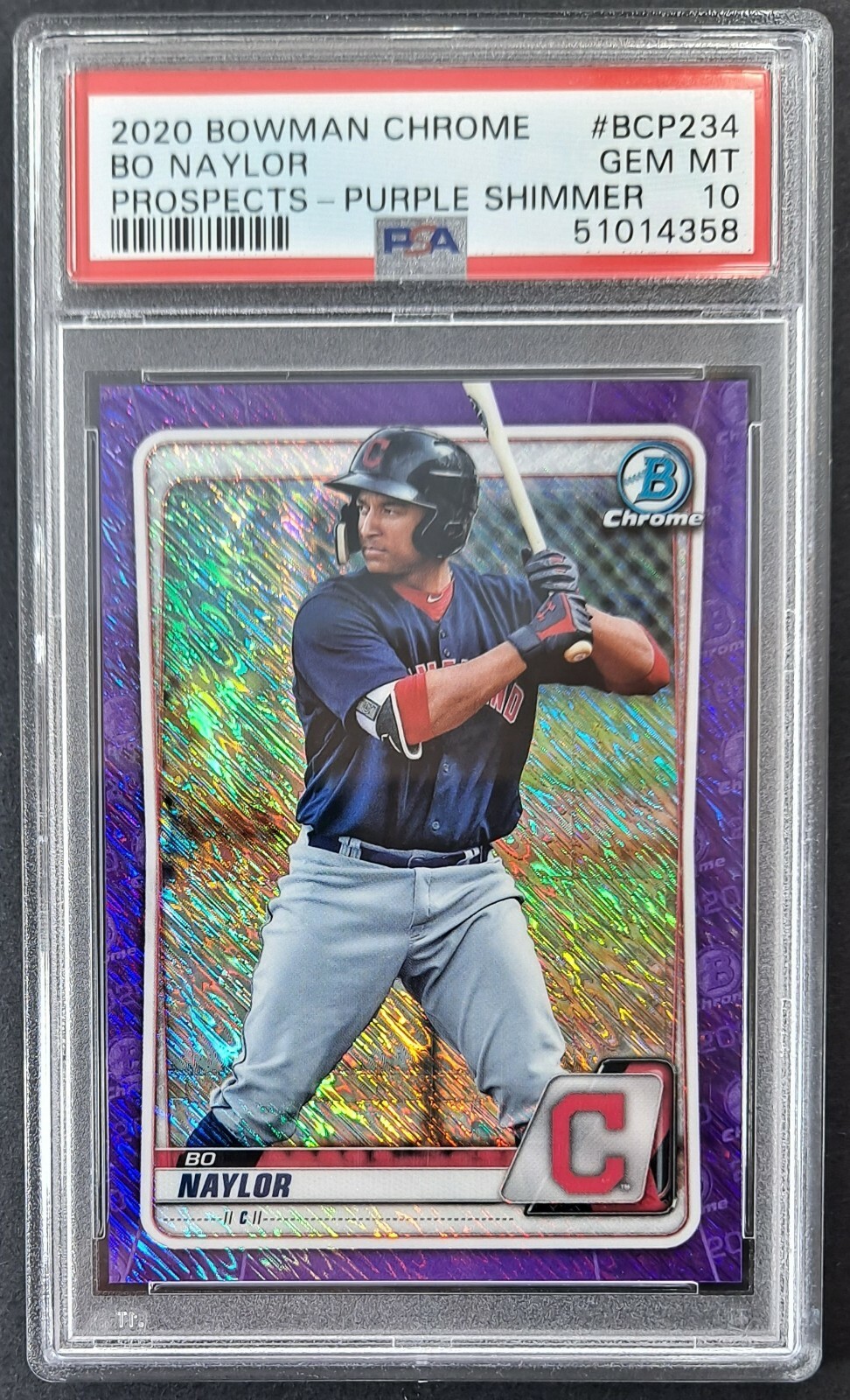 2020 Bowman Chrome - Prospects Bo Naylor #BCP-234 Purple Shimmer ...