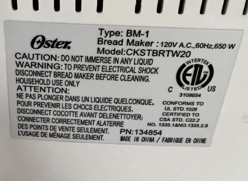 Heavy Duty Pan Seal Kit for Oster Bread Maker Model CKSTBRTW20 (7MKIT ...