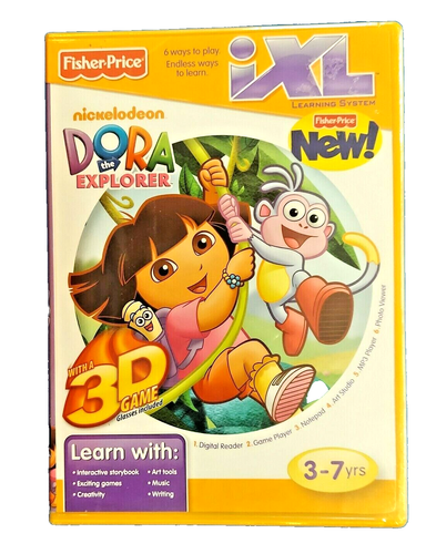 Fisher Price IXL Learning System Dora The Explorer Game Age 3-7 Years ...