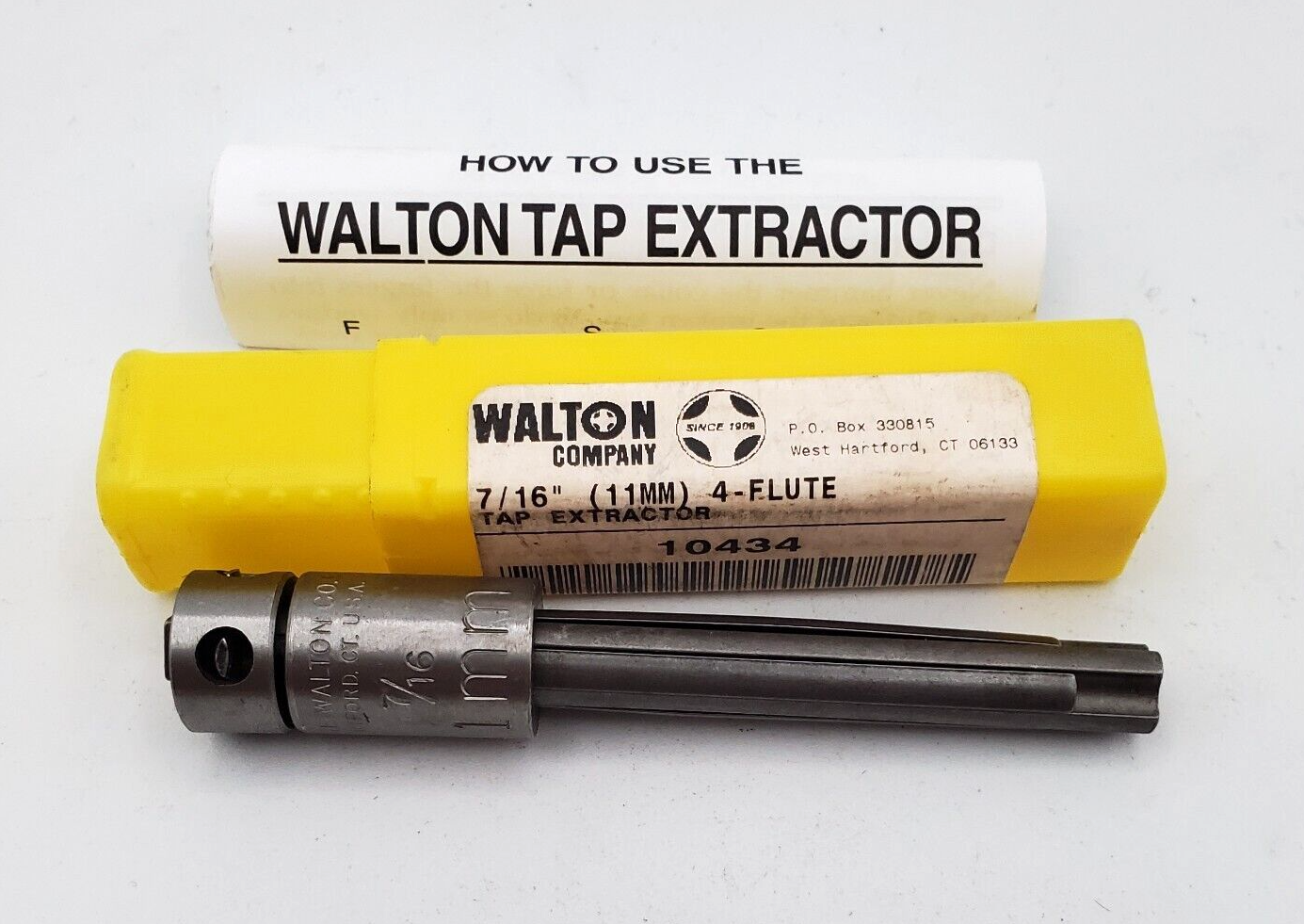 WALTON 10434 Tap Extractor 7/16" (11mm) 4 Flute - NEW USA | eBay