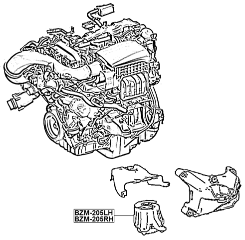Right Engine Mount (Hydro) Fits Mercedes Benz A2052400300 | eBay